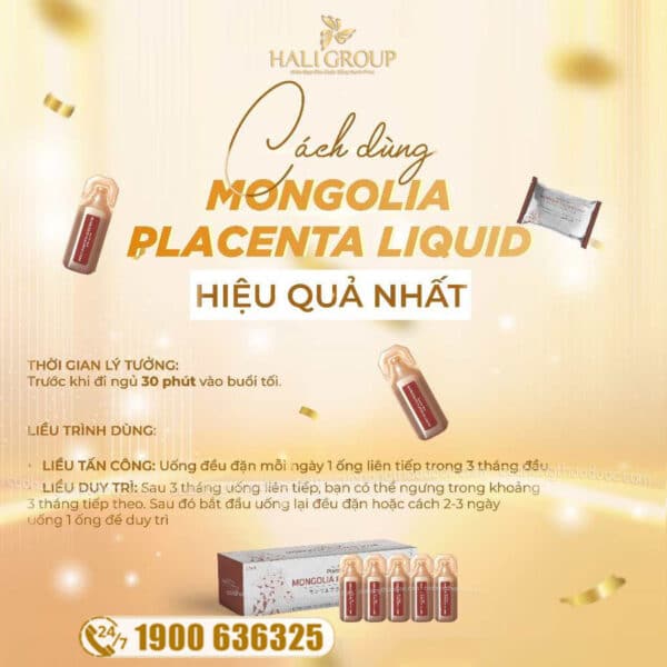 Mongolia Placenta Liquid Eikenbi - Hộp 30 Ống*10ml